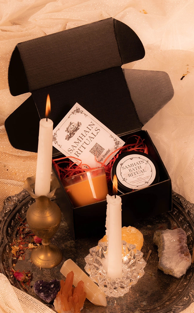 Samhain Sabbat Bath Ritual Set with Candles to Cleanse and Protect
