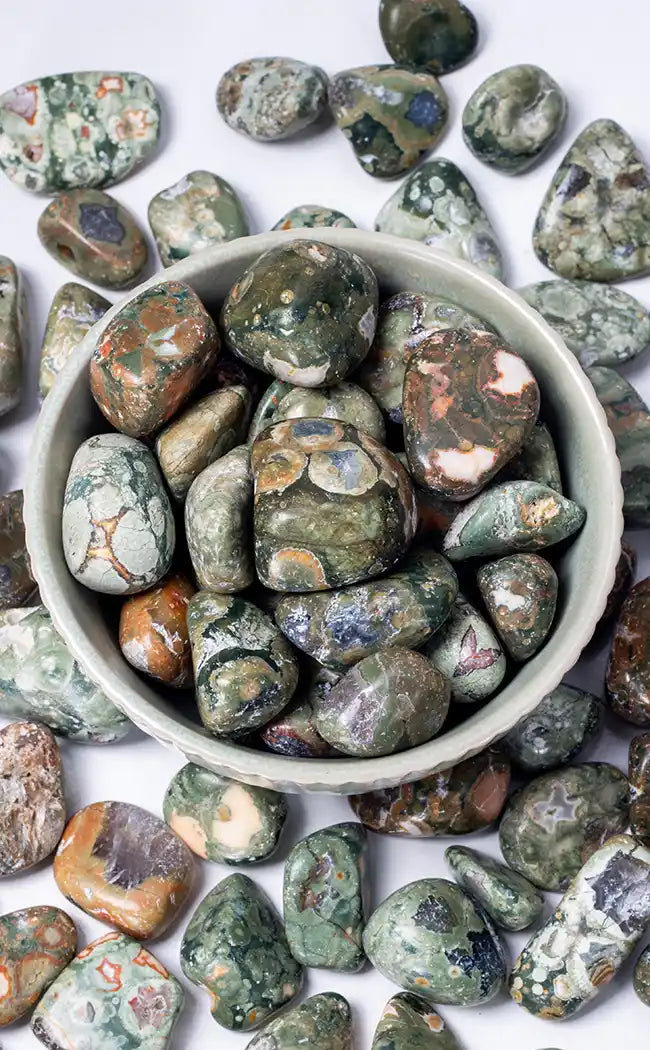Rainforest Jasper | Rhyolite | Tumbled Stone | Crystals & Witchcraft