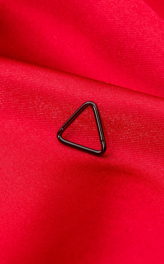 Titanium Triangle Hinged Segment Ring | Black