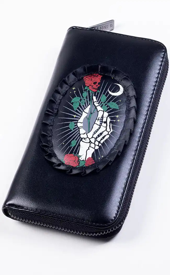Ishtar Skeleton Rose Wallet | Banned Apparel | Punk & Goth Accessories