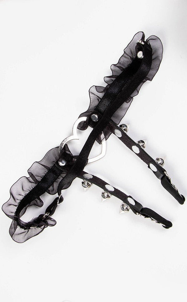 Bad Ideas Spiked Garter | Shop Gothic Lolita Accessories Australia