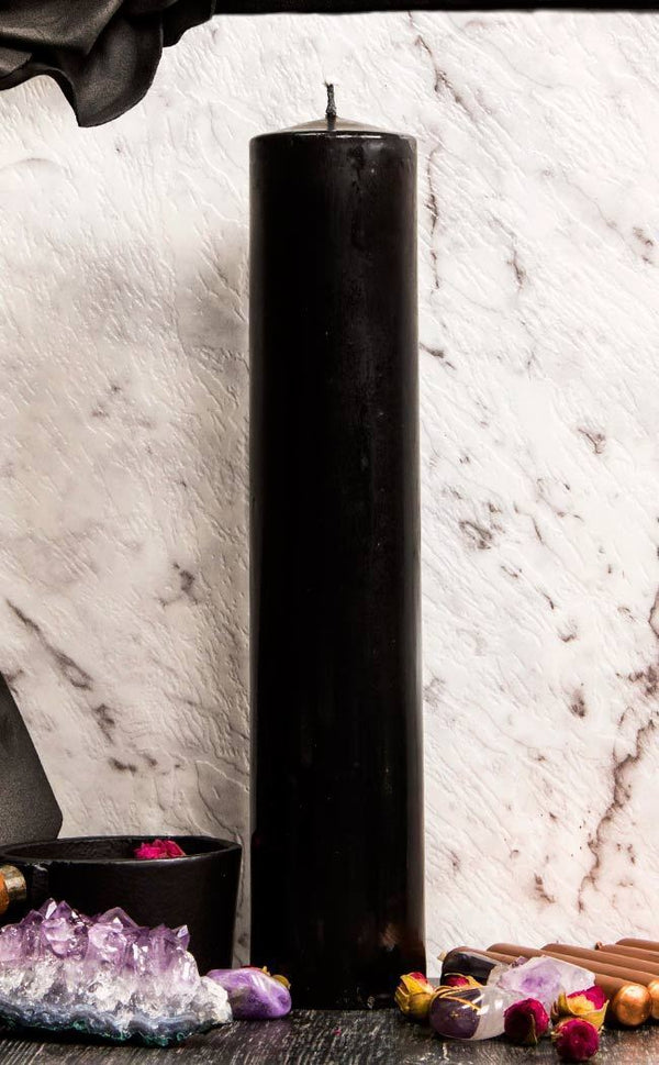 Wicca & Pagan Altar Tools | Large Black Ritual Spell Candle | Afterpay
