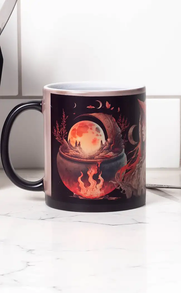 Colour Changing Mug Blood Moon | Witchy Gothic Gifts Australia