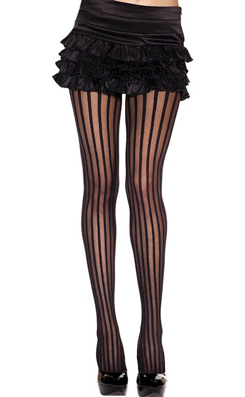 Music Legs Australia | Vertical Stripe Tights | Gothic Alt Hosiery