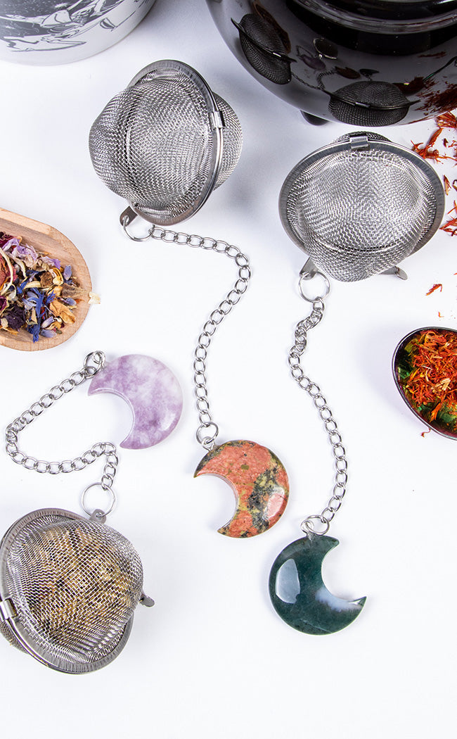 Crystal Moon Tea Strainer | Gothic Kitchen Decor Gifts Australia
