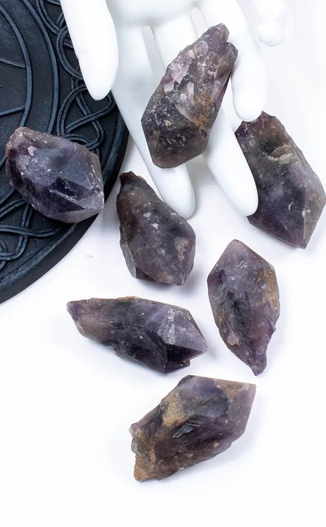 Dark Amethyst Dragons Tooth Points | Healing Crystals Australia