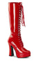 Pleaser ELECTRA-2020 Red Patent Knee High Boots
