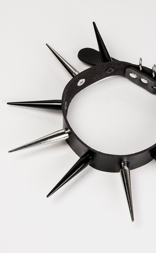 Black & Silver Spiked Choker | Punk Nugoth Accessories Australia