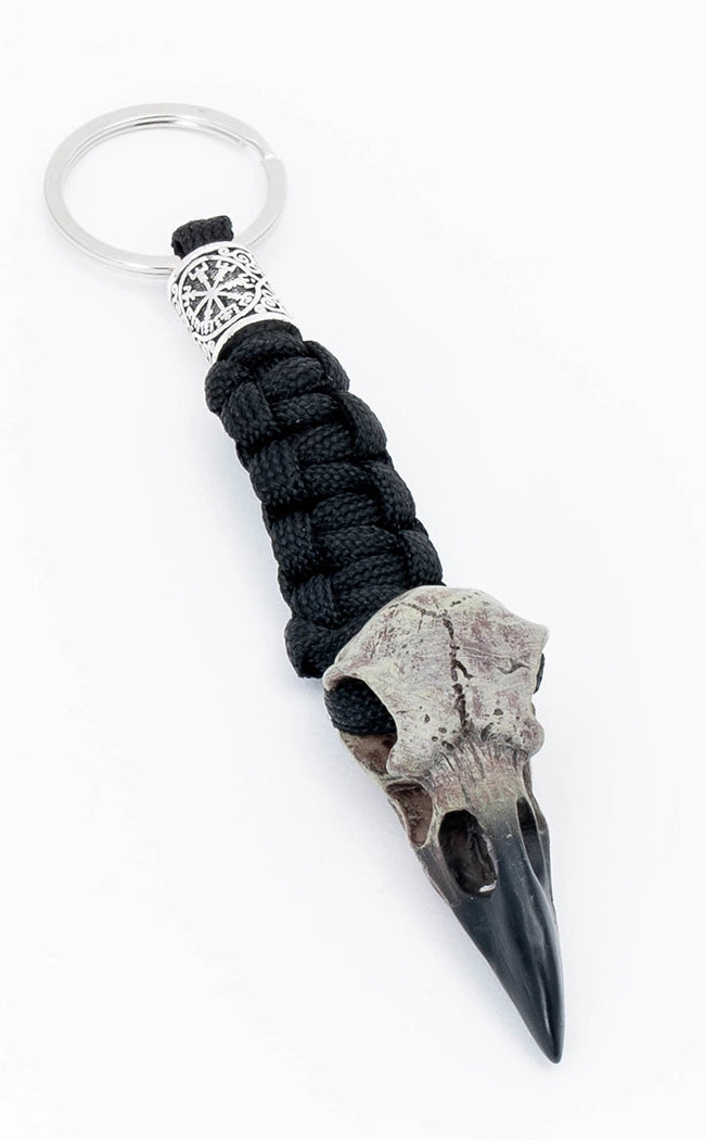 Hail Odin Gothic Keyring with Black Rope Chain
