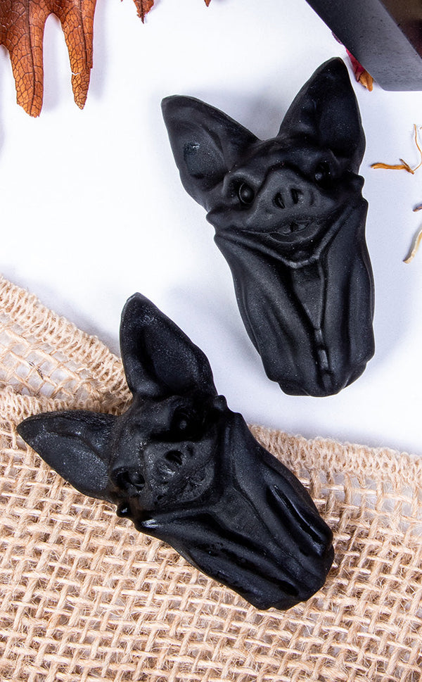 Hand Carved Natural Obsidian Bats | Crystal Points Towers Flames