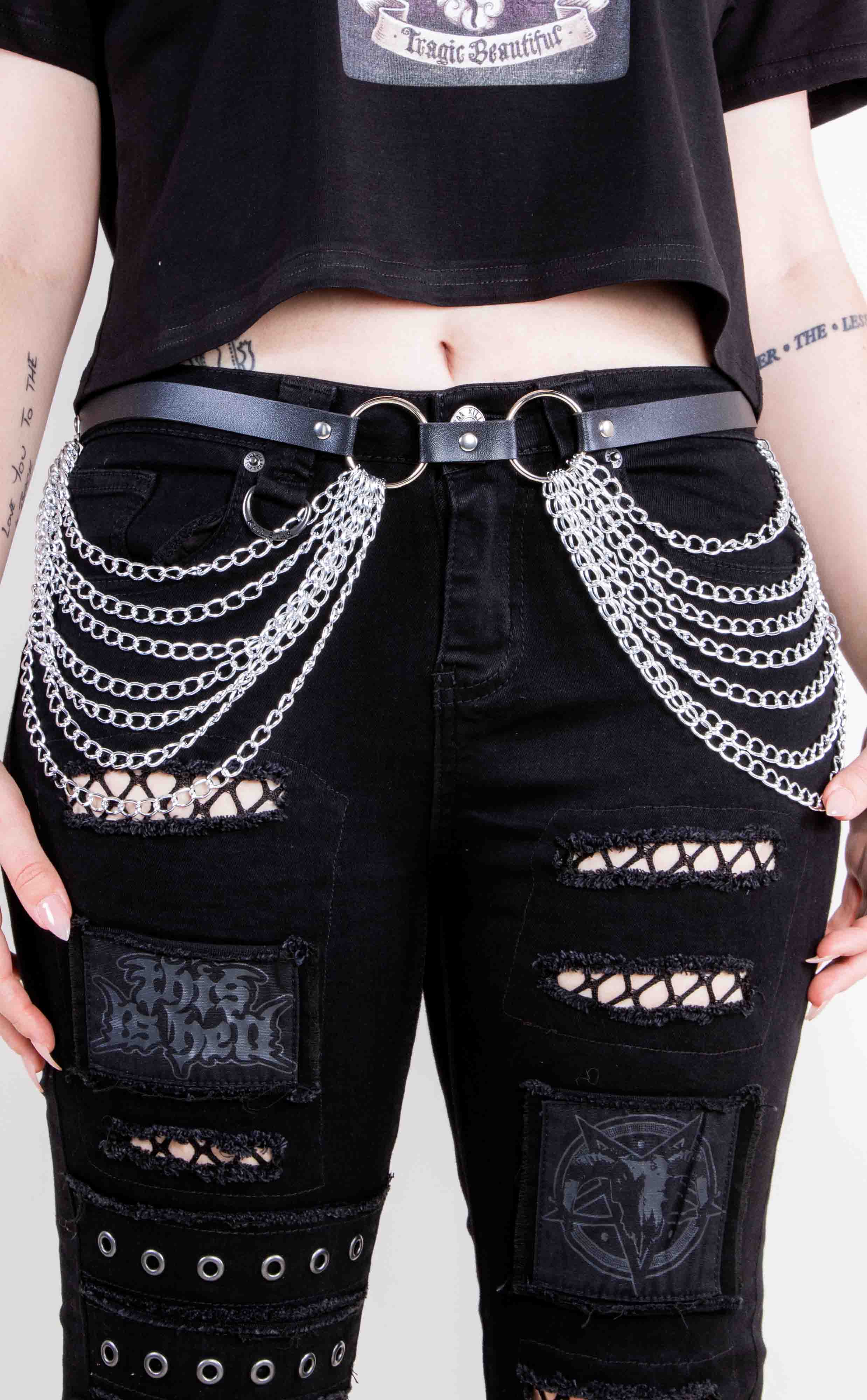 Cold Black Heart | Illium Metallum Chain Belt | Buy Now Pay Later