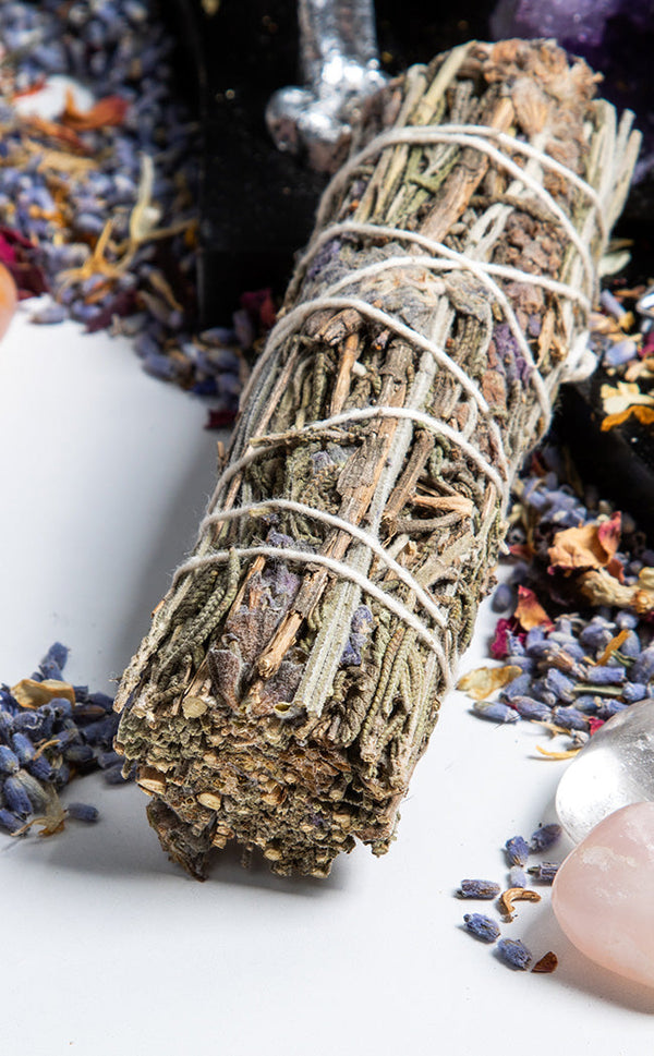 Lavender Sage Smoke Cleansing Smudge Stick | Witchcraft Tools Australia