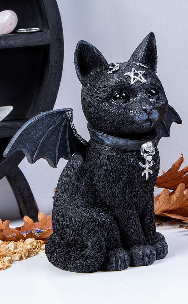 Cute Vampire Cat Witch Statue | Gothic Gifts | Afterpay