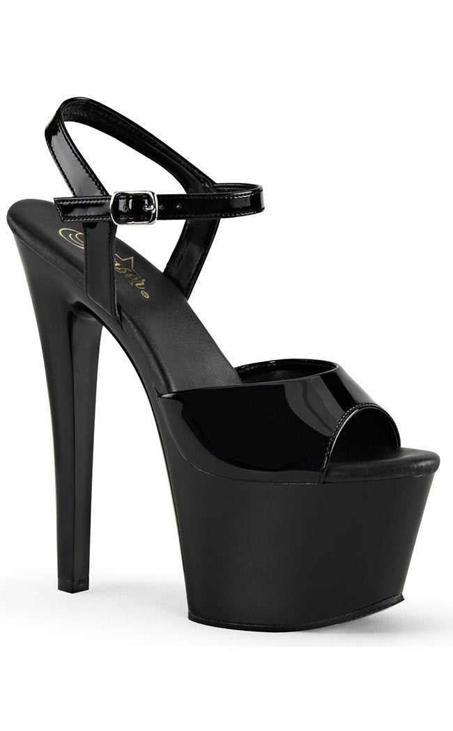 Pleaser SKY-309VL Black Patent Platform Heels