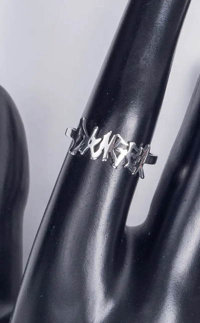 Silver Danger Ring