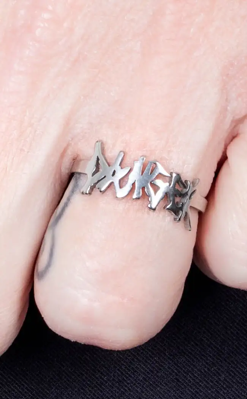 Silver Danger Ring