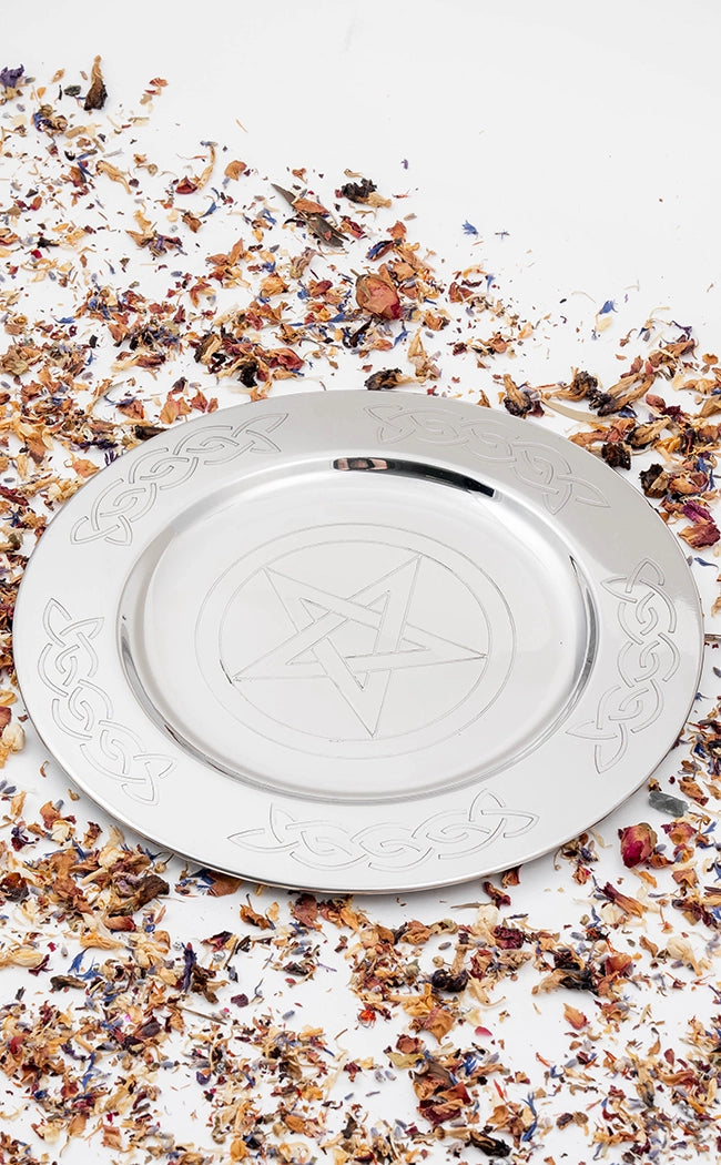 Silver Pentacle Altar Plate | Witchcraft Altar Tools Australia