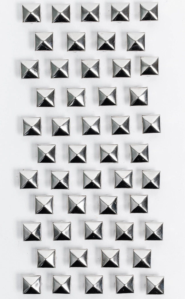 Pack Of 50 Silver Pyramid DIY Studs add Punk Flair to your craft!