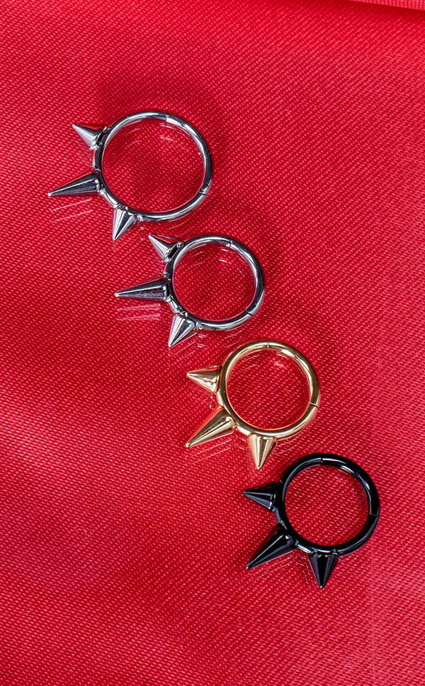 Titanium Septum Ring | Trinity Spike [Gold]