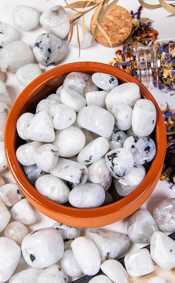 Tumbled Rainbow Moonstone | Shop Crystals for Witchcraft - Australia