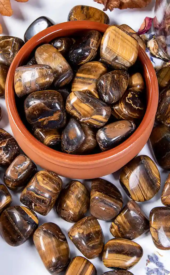 Tigers Eye Tumbled Stones | Shop Crystals Energy Healing Australia