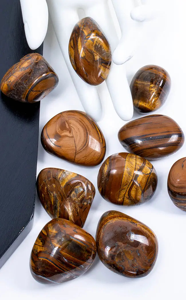 Tigers Eye XL Premium Tumbled Stones | Shop Crystals Australia