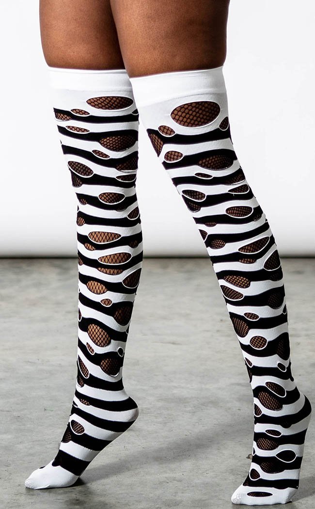 Wretched Soul Distress Socks | Killstar Australia | Alt Goth Clothing