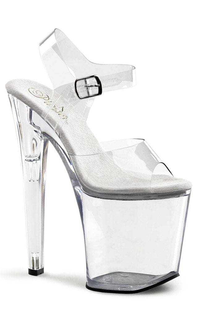 Pleaser XTREME-808 Clear Platform Heels