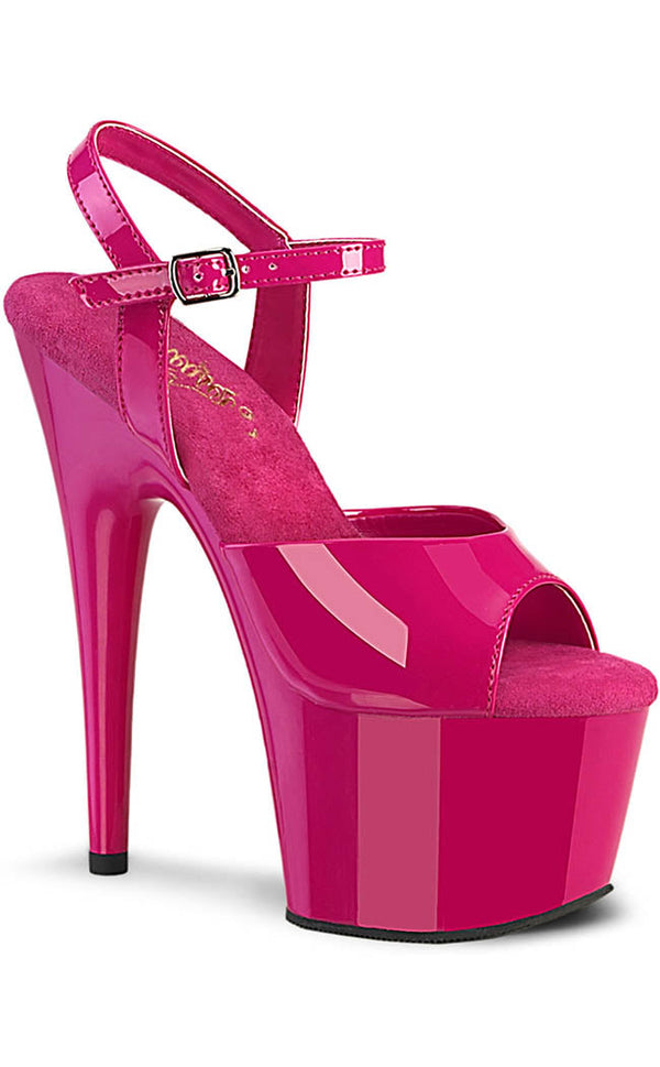 Pleaser ADORE-709 Hot Pink Patent Heels