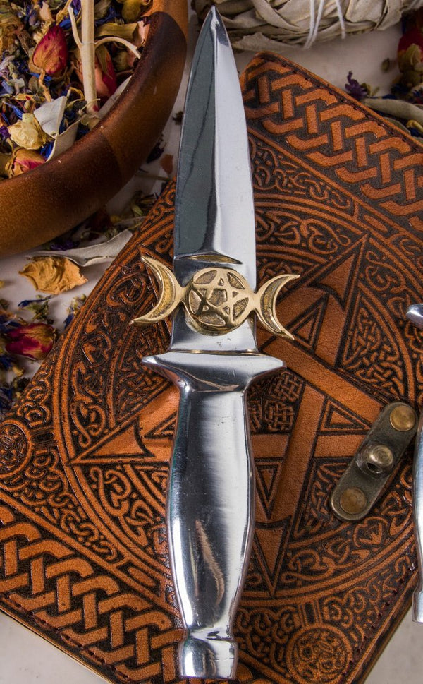 Witchy & Pagan Ritual Tools | Triple Moon Aluminium Athame | Australia