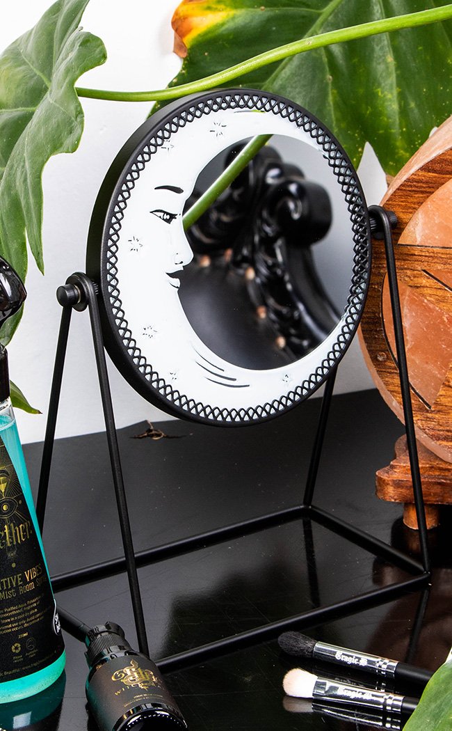 Astral Body Round Desk Moon Mirror | Killstar Australia | Alt Decor