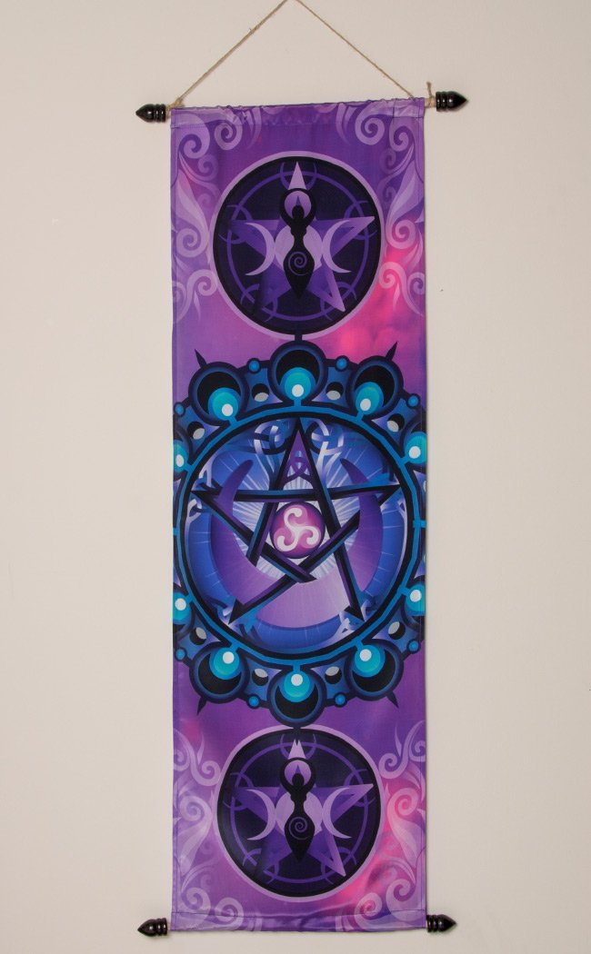 Banner – Pentacle Print on French Crepe