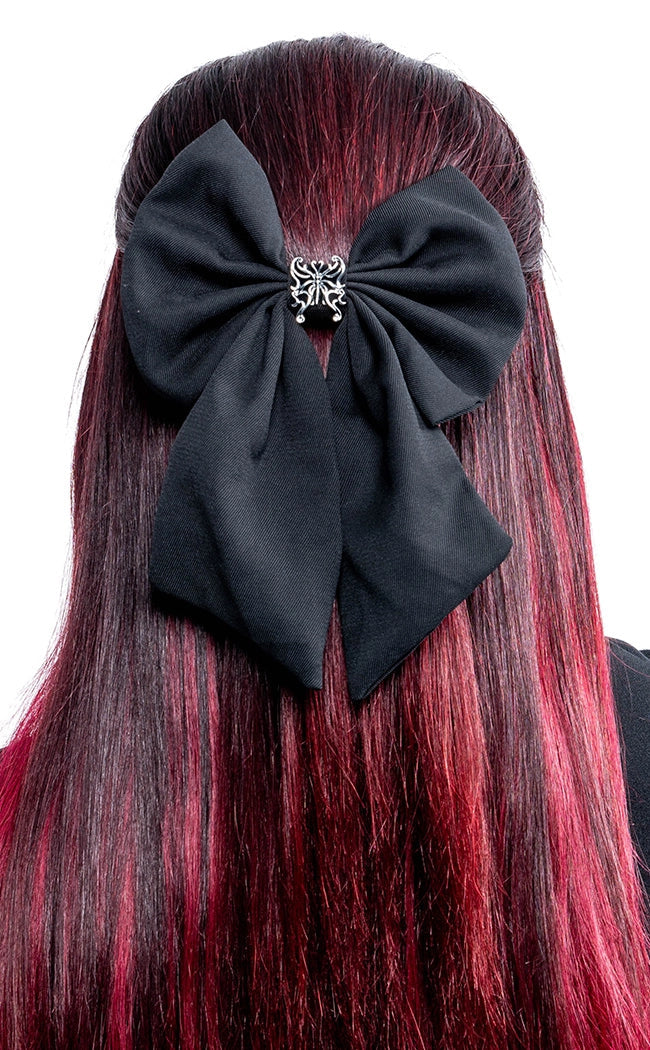 Butterfly Sigil Bow Hairclip | Gothic Hair Accessories
