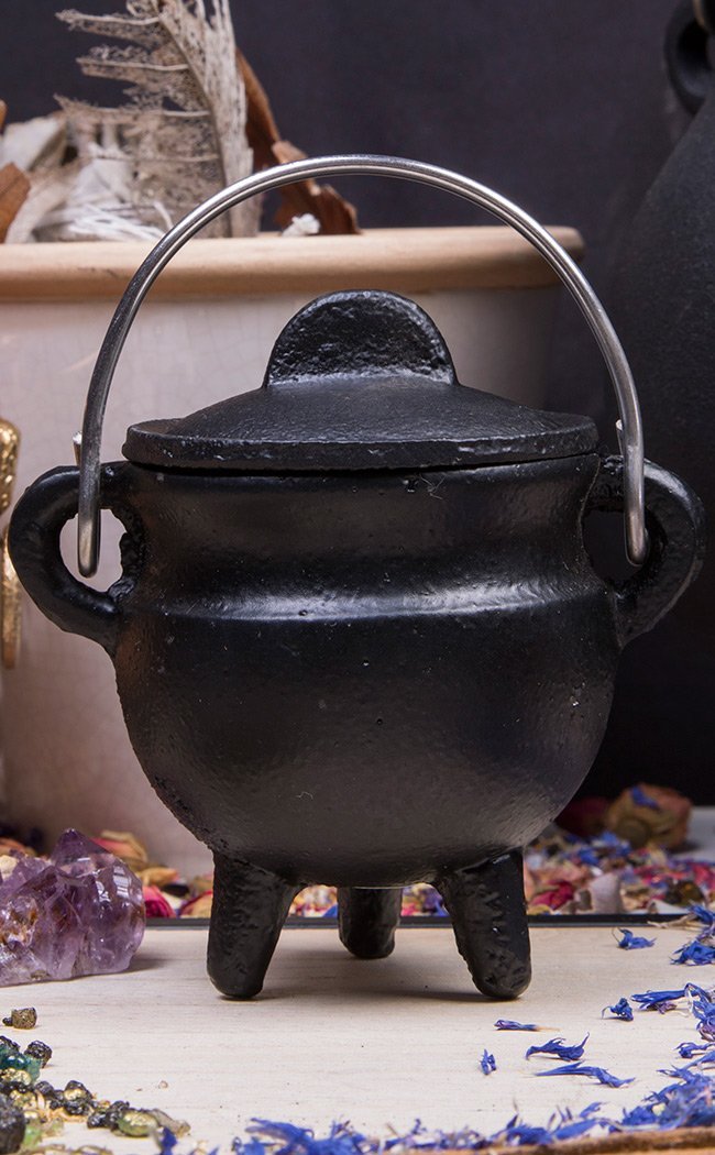 Black Cast Iron Cauldron | Pagan Witchcraft Altar Tools | Australia