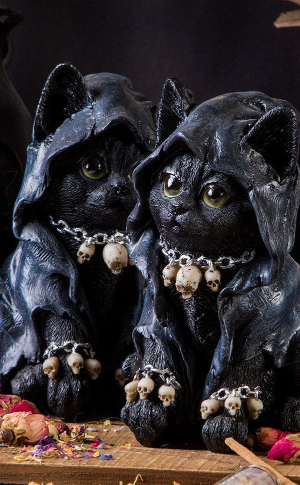 Cute Cat Witch Statue | Gothic Gifts | Afterpay