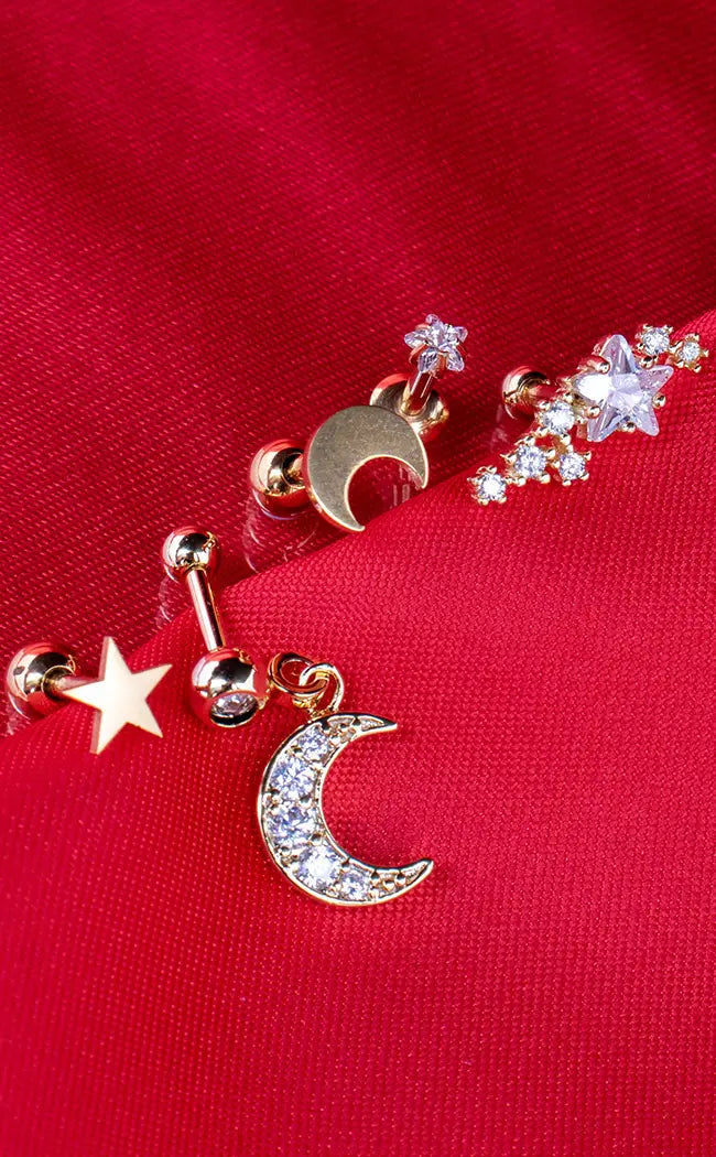 Celestial Curated Barbell Set [Gold] | Gothic Body Piercings
