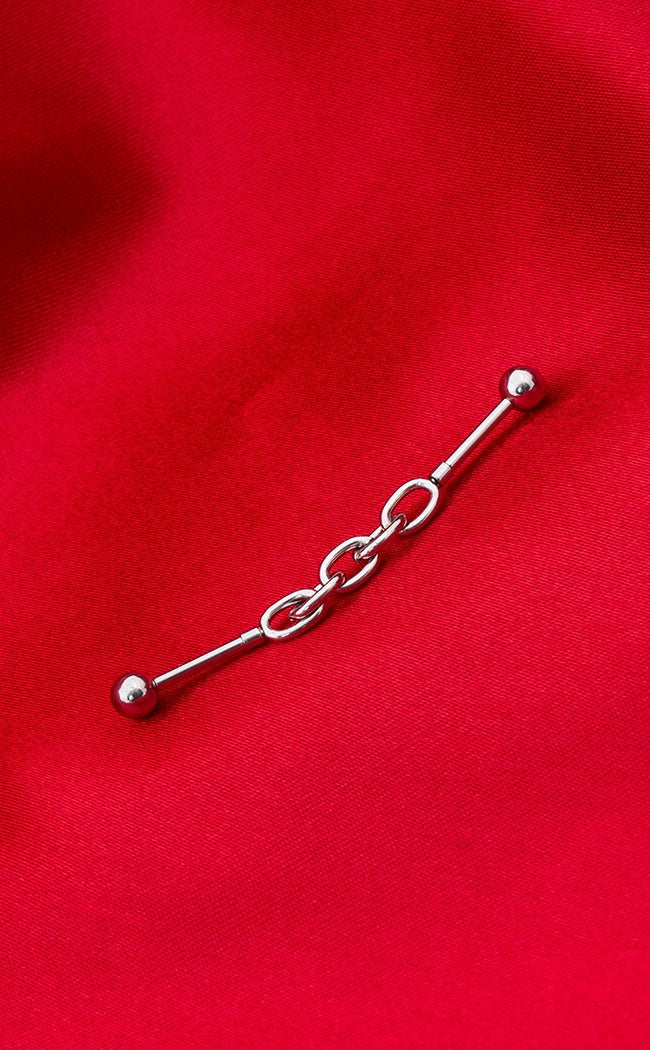 Chain Industrial Barbell | Gothic Body Piercings