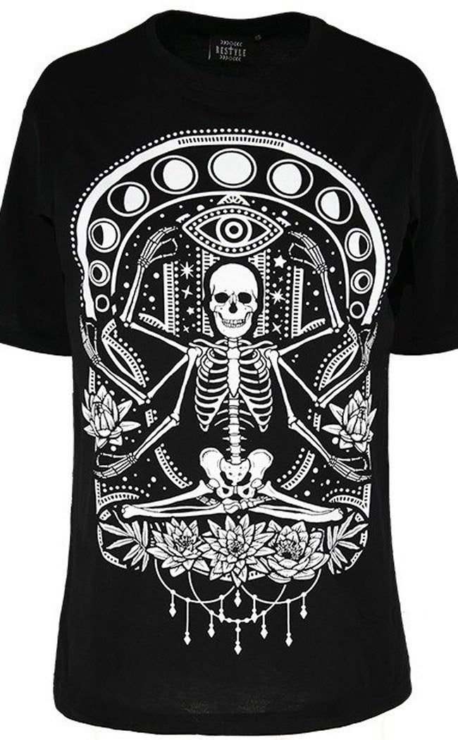 Restyle Clothing Australia | Chill Skeleton Oversized T-shirt