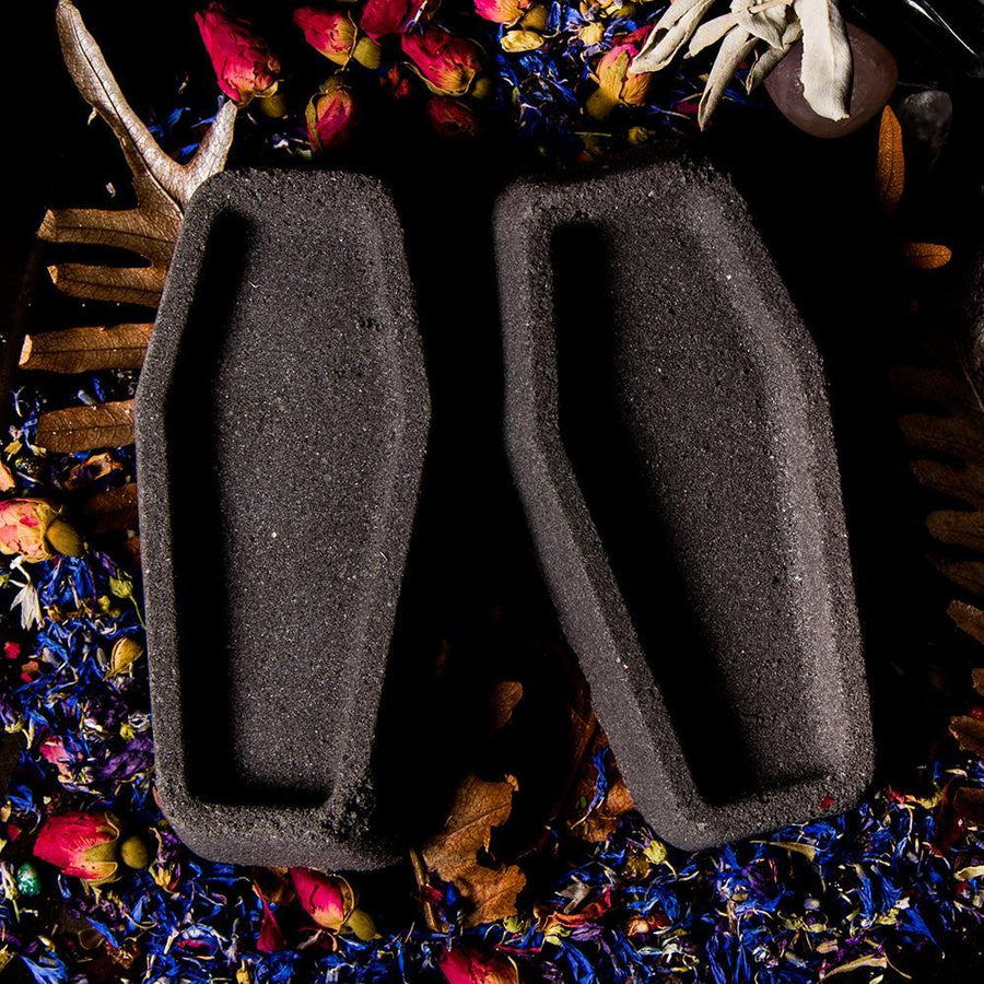 Bath Bomb | Coffin Bomb Nu Goth Pink and Black Vegan