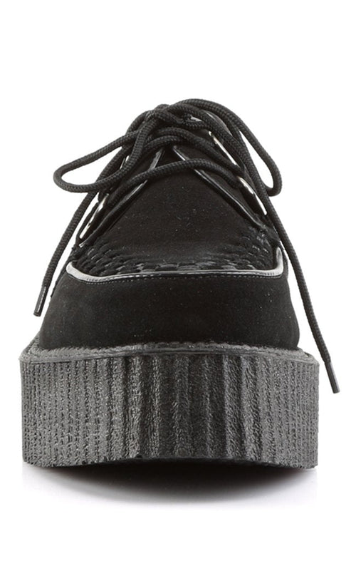 Demonia CREEPER-402S Black Creepers | Goth Alt Unisex Shoes Australia