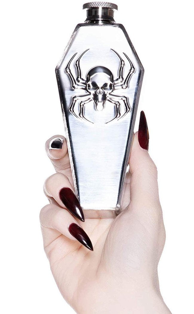 Killstar Australia | Deadly Spider Metal Flask | Gothic Gifts & Drinks