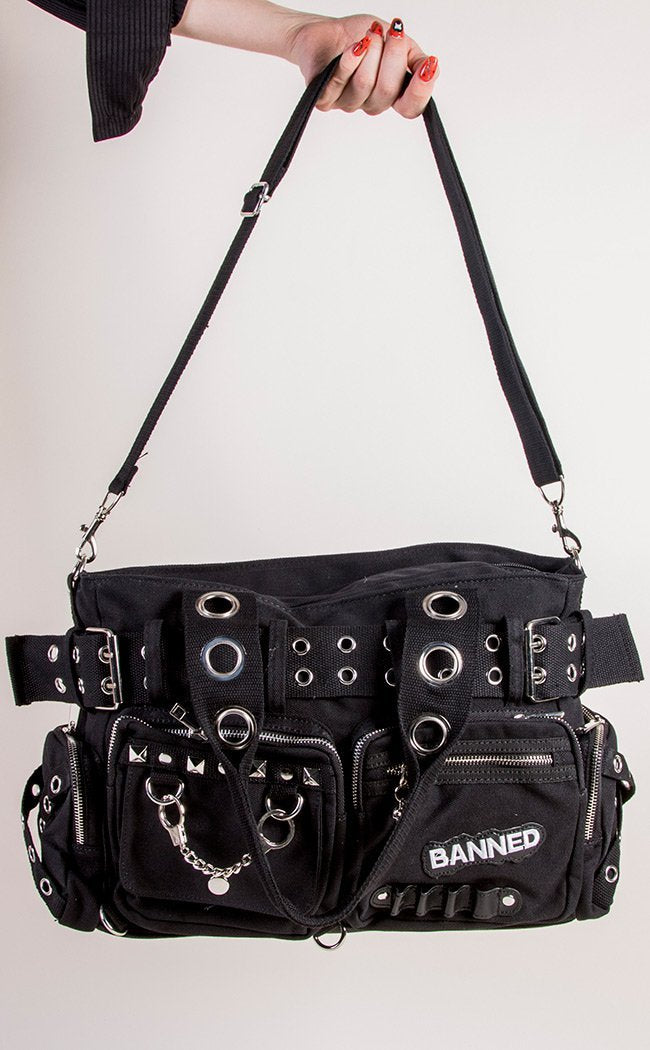Handcuff Handbag Black | Banned Apparel Australia | Gothic Accessories