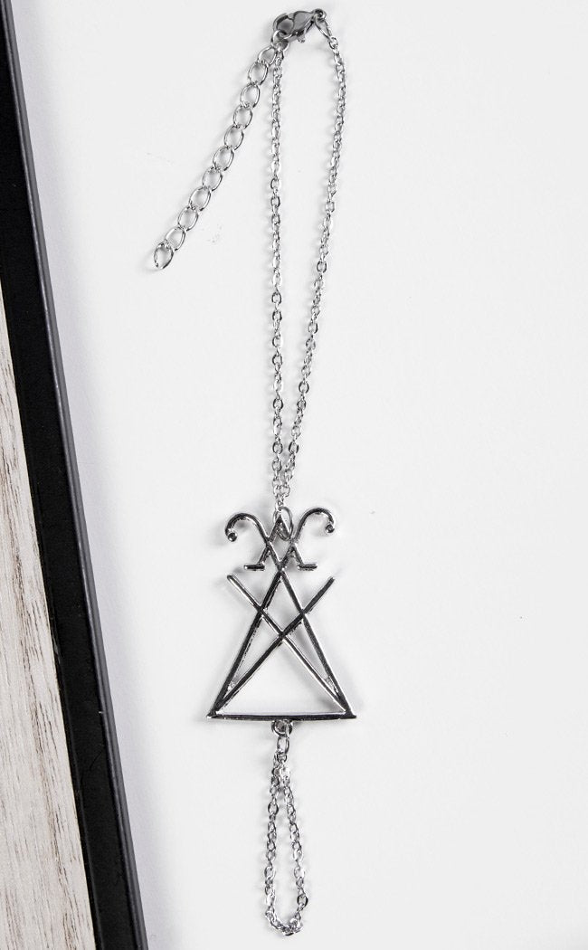 Alternative Gothic Jewellery Australia | Lucifer Sigil Finger Bracelet