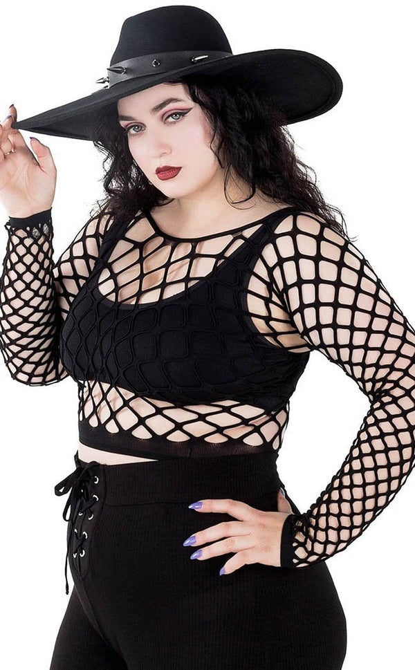 Killstar Australia | Lunatrix Fishnet Top | Alt Gothic Club Clothing