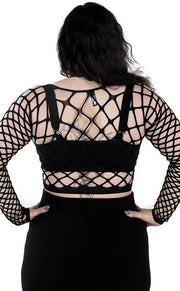 Killstar Australia | Lunatrix Fishnet Top | Alt Gothic Club Clothing