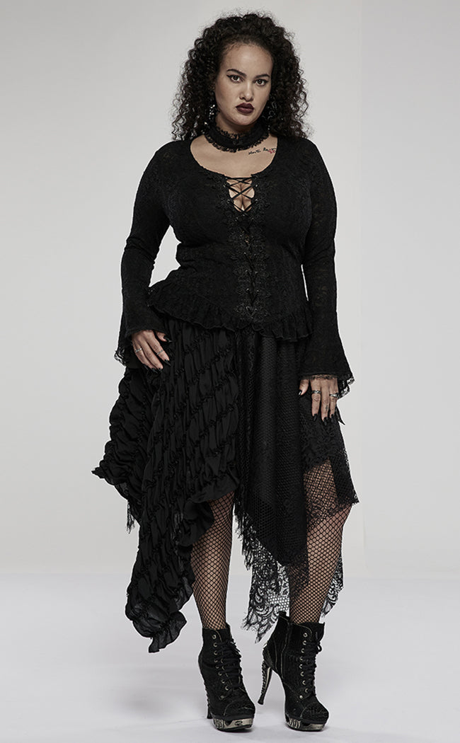 Lupine Lace Shirt | Punk Rave Australia | Gothic Plus Size Fashion