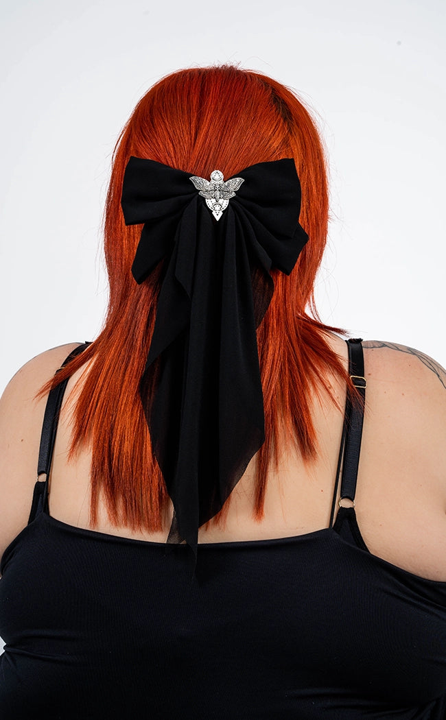 Moon Moth Sheer Bow Hair Clip