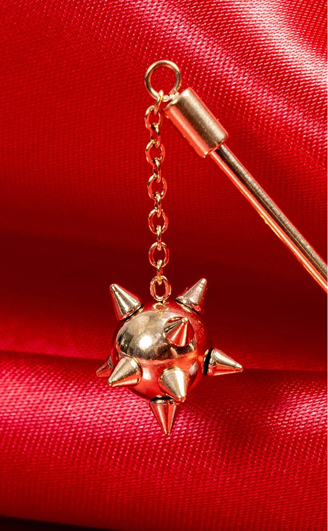 Morningstar Industrial Barbell - [Gold] | Gothic Body Piercings