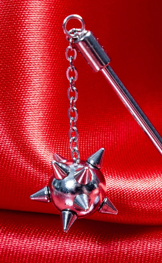 Morningstar Industrial Barbell [Silver] | Gothic Body Piercings