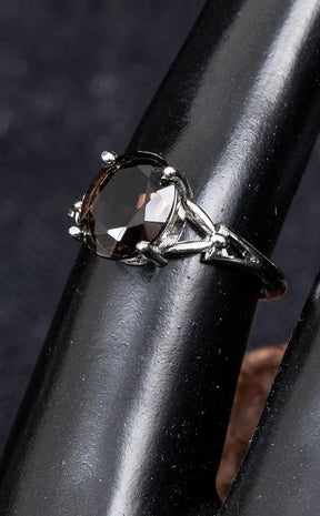 Morpheus Faceted Cut Smoky Quartz Ring
